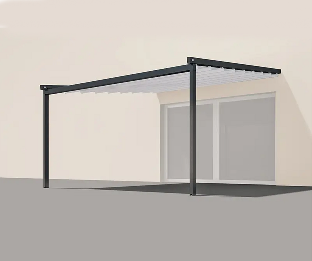 Retractable canopies - pitched roof – Outside Structures